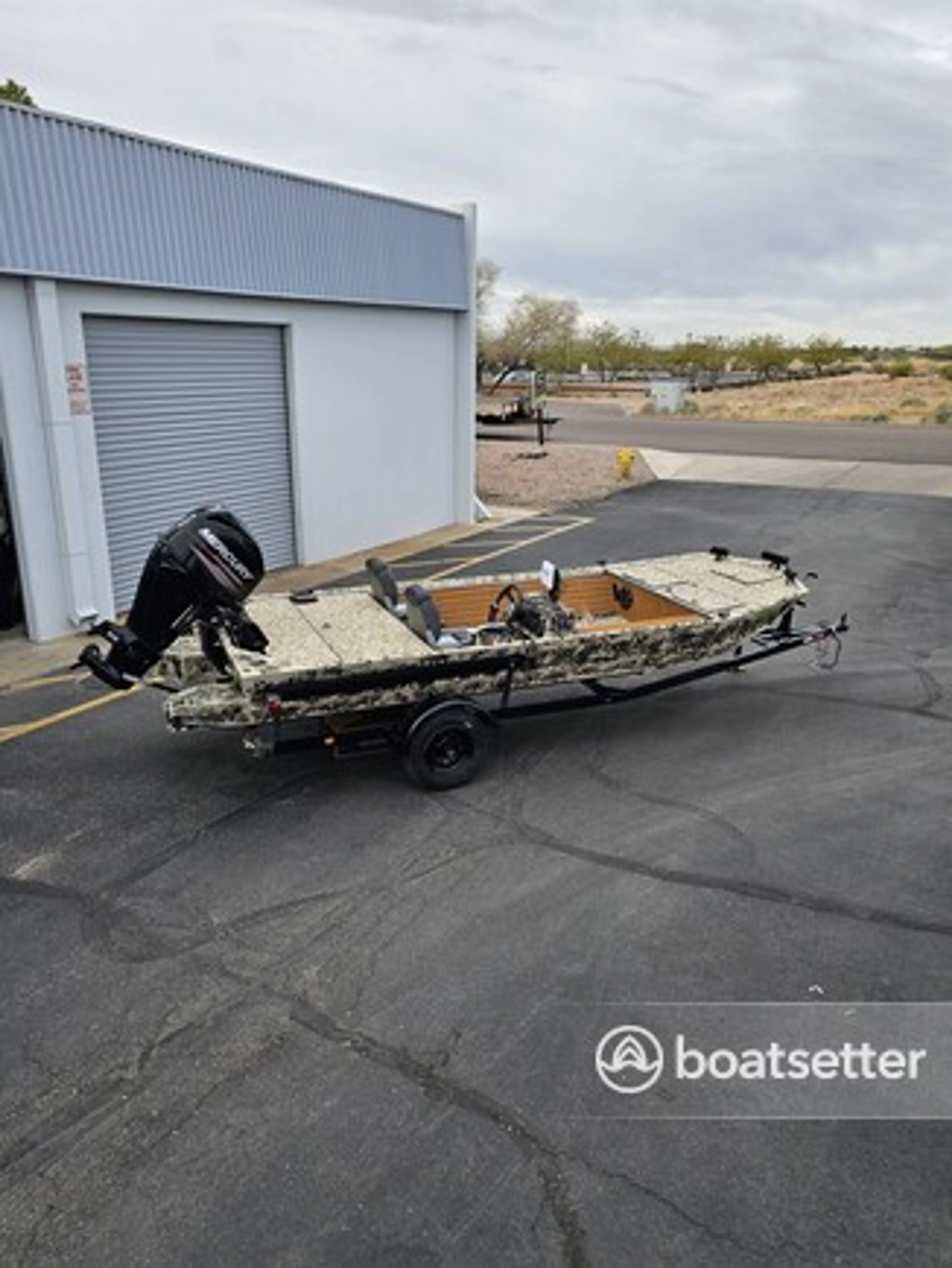 Rent a FISHER MARSH HAWK 3-V W/60HP W/TRLR in Mesa, AZ on Boatsetter
