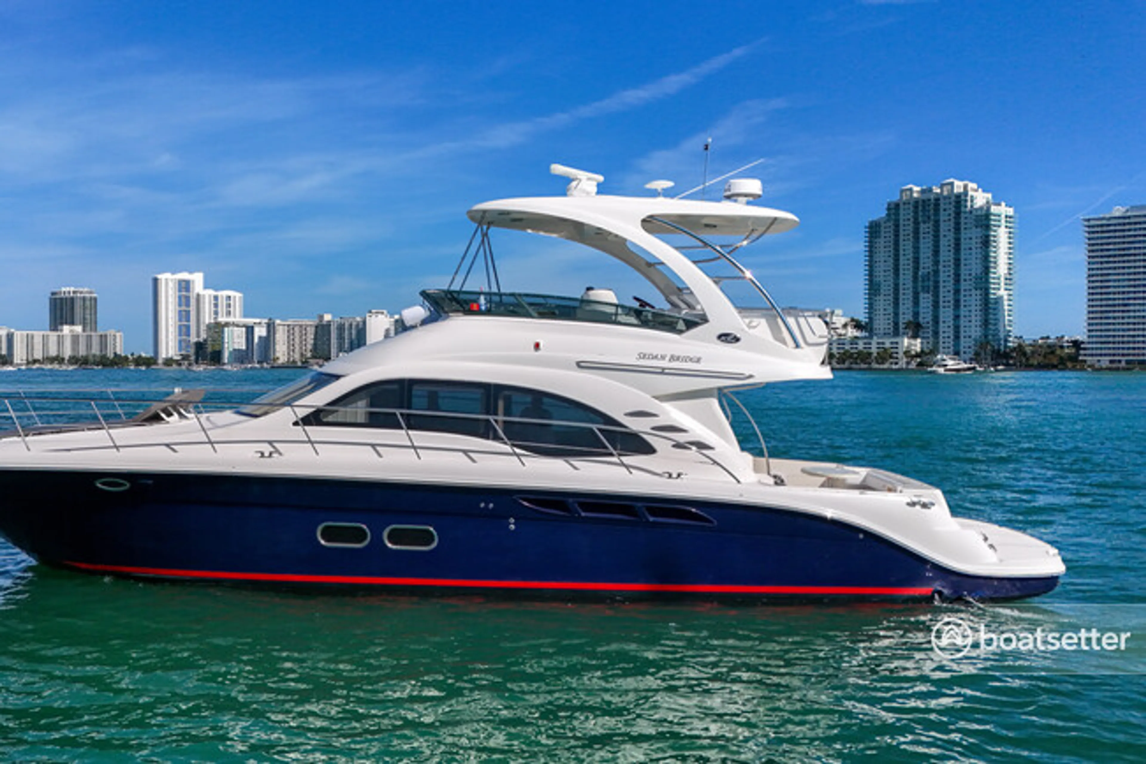 Rent a Sea Ray Boats 58 Sedan Bridge in Miami Beach, FL on Boatsetter